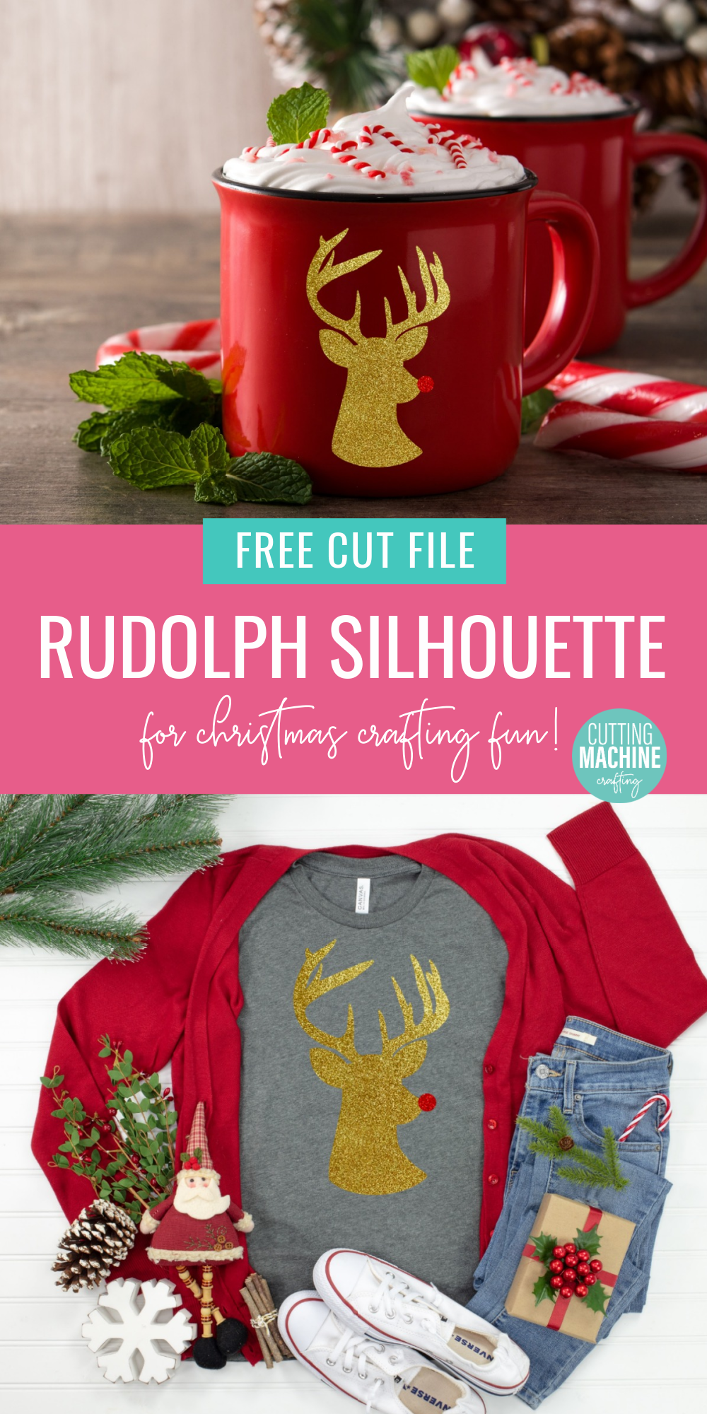 Rudolph The Red Nosed Reindeer SVG Perfect For Christmas Crafting