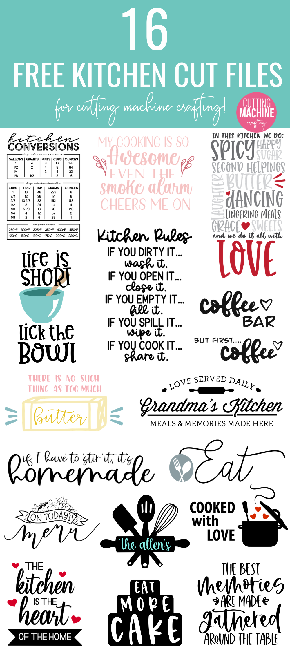 Kitchen Is The Heart Of The Home SVG + 16 Kitchen Cut Files